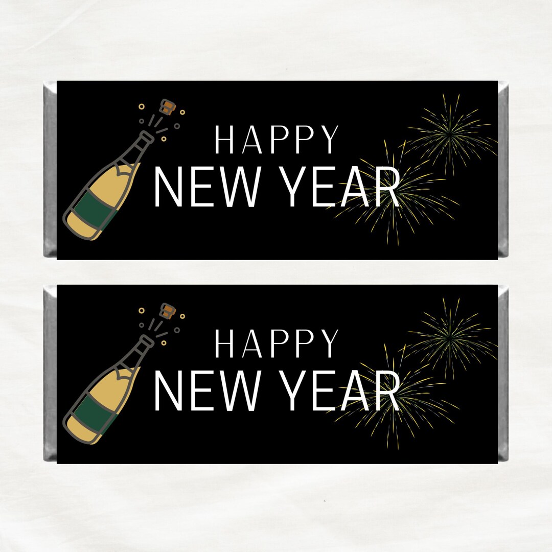 INSTANT DOWNLOAD Happy New Year Chocolate Bar Wrapper - Etsy