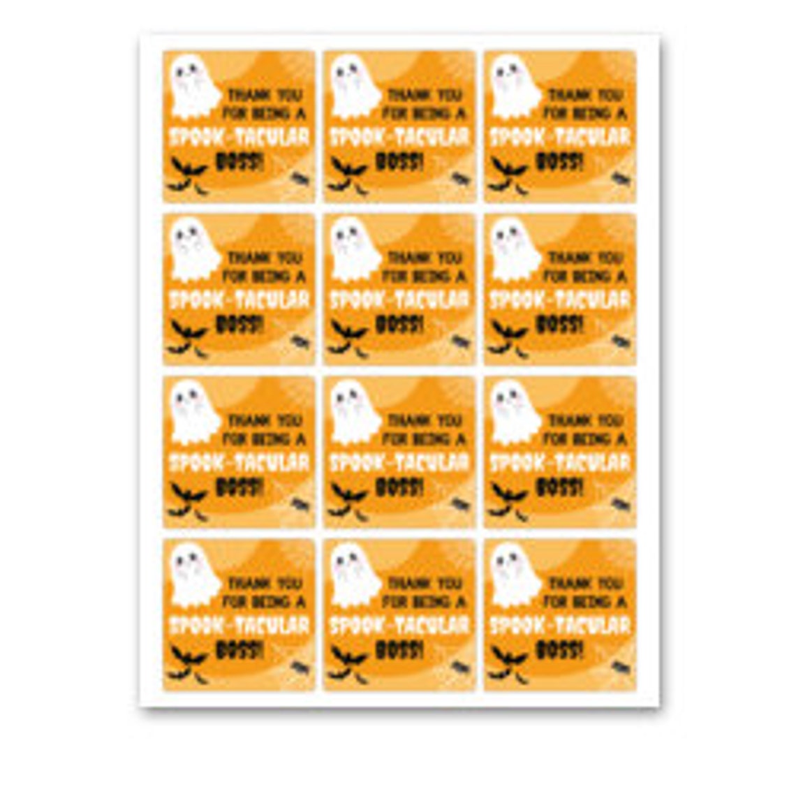 INSTANT DOWNLOAD Thank You for Being A Spooktacular Boss Halloween ...