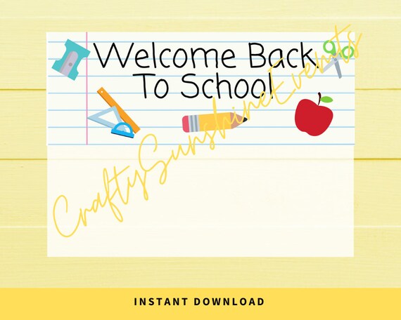 INSTANT DOWNLOAD Welcome Back to School Favor Bag Toppers - Etsy