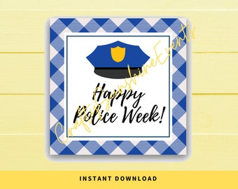 INSTANT DOWNLOAD Happy Police Week 2023 Square Gift Tags - Etsy