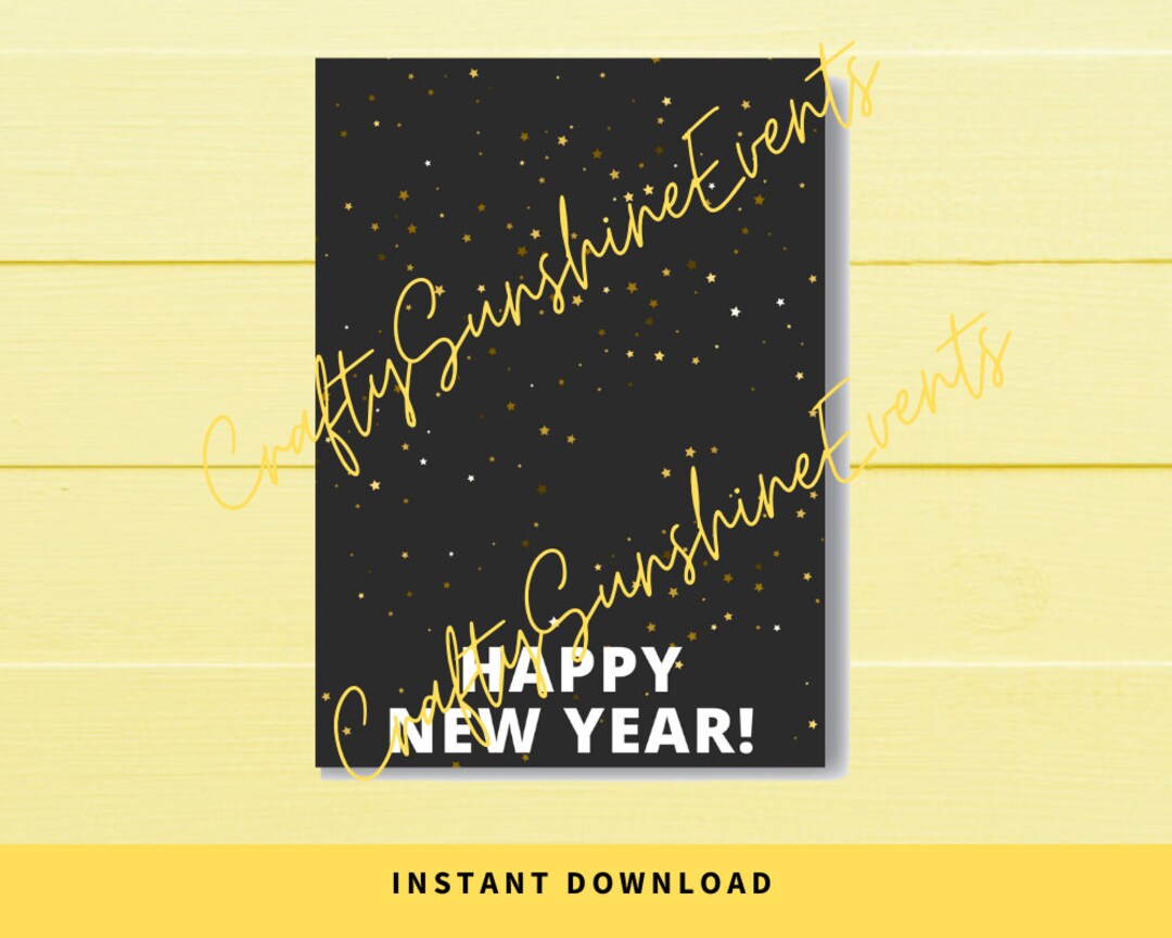 INSTANT DOWNLOAD Happy New Year Cookie Cards 3.5x5 - Etsy