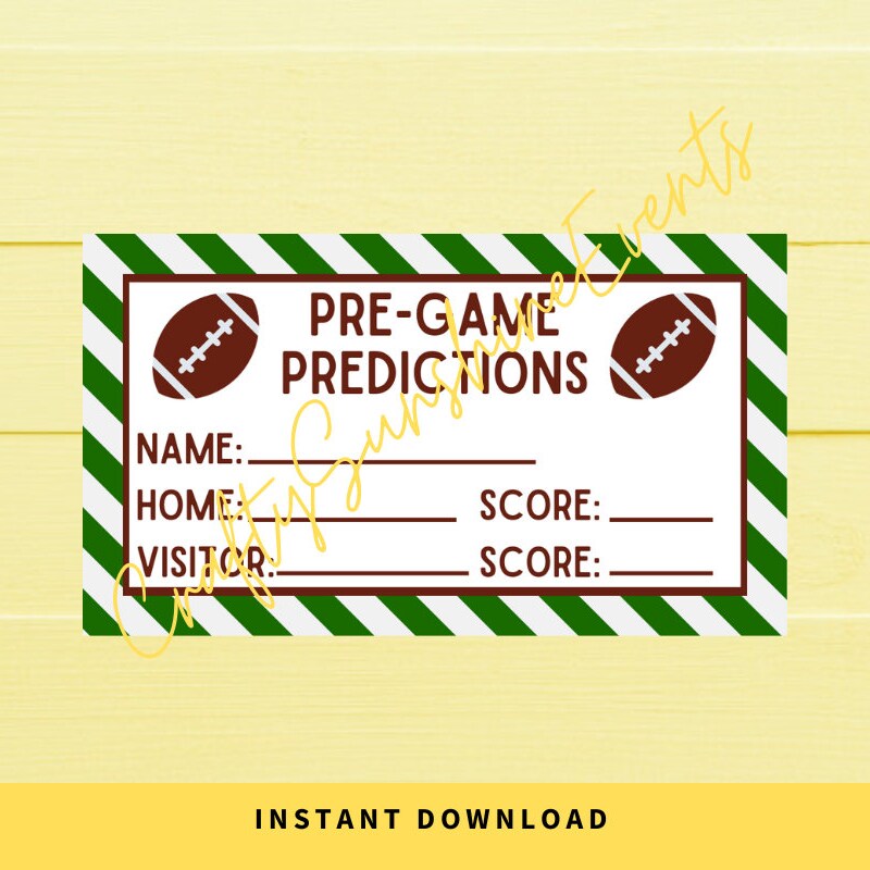 Football Score Prediction - Etsy