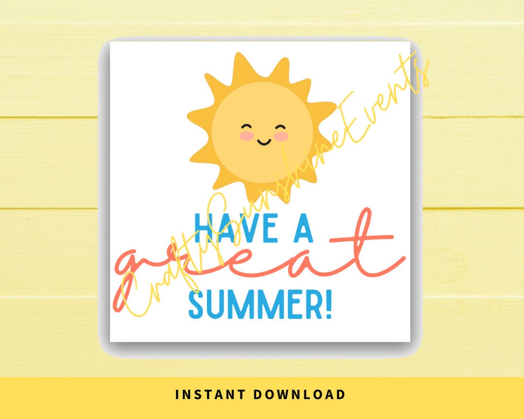 INSTANT DOWNLOAD Have A Great Summer Square Gift Tags 2.5x2.5 - Etsy