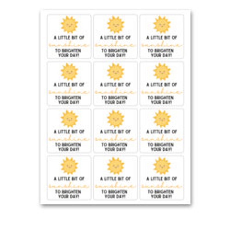 INSTANT DOWNLOAD A Little Bit of Sunshine to Brighten Your Day Square ...