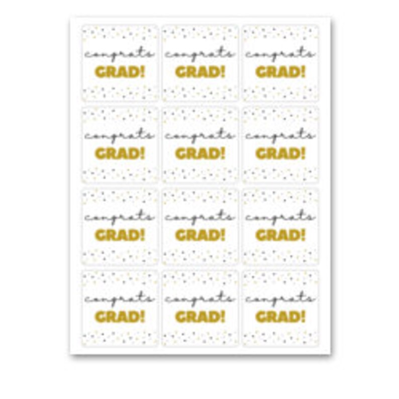 INSTANT DOWNLOAD Congrats Grad Square Gift Tags 2.5x2.5 - Etsy
