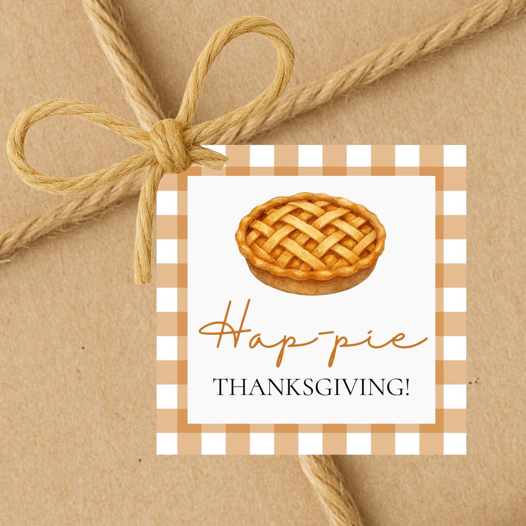 INSTANT DOWNLOAD Hap-pie Thanksgiving Square Gift Tags 2.5x2.5 - Etsy