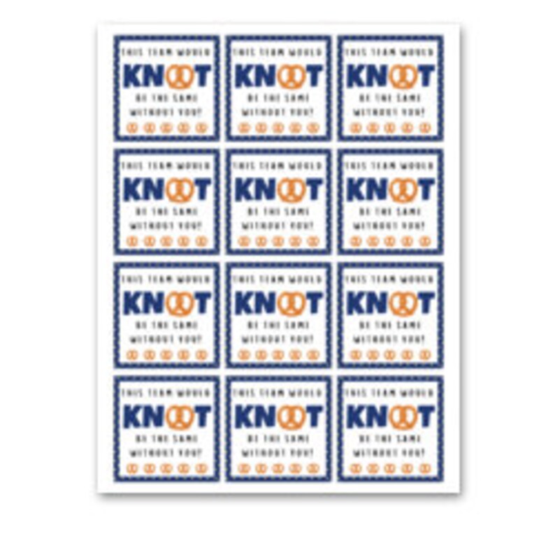 INSTANT DOWNLOAD This Team Would Knot Be the Same Without You Pretzel ...
