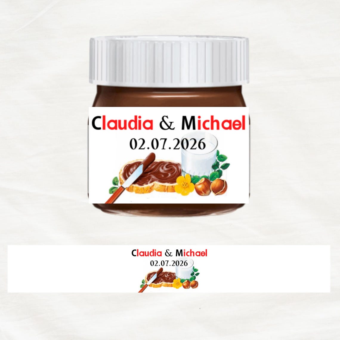 DIGITAL DOWNLOAD ONLY- Personalized Mini Nutella Labels - Etsy