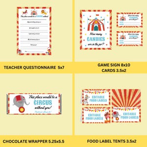 DIGITAL DOWNLOAD ONLY Circus Themed Teachers & Staff Appreciation Week ...
