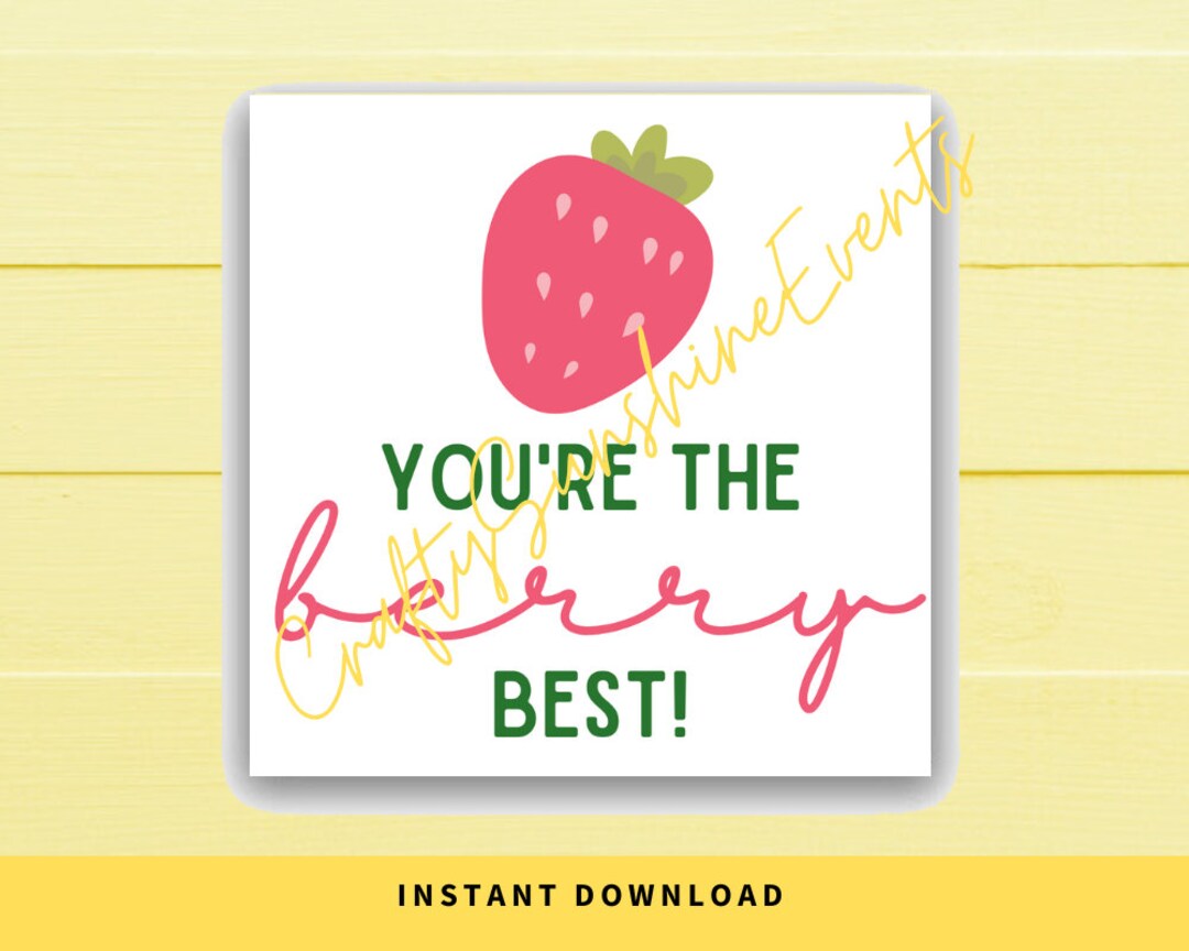 INSTANT DOWNLOAD You're the Berry Best Square Gift Tags 2.5x2.5 - Etsy