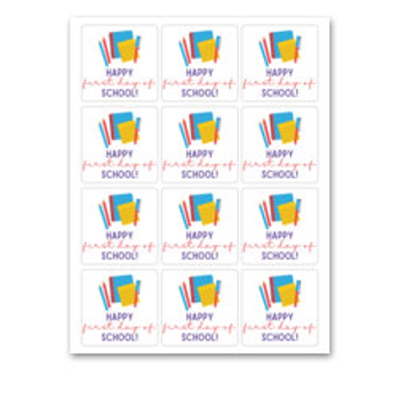 INSTANT DOWNLOAD Happy First Day of School Square Gift Tags 2.5x2.5 - Etsy