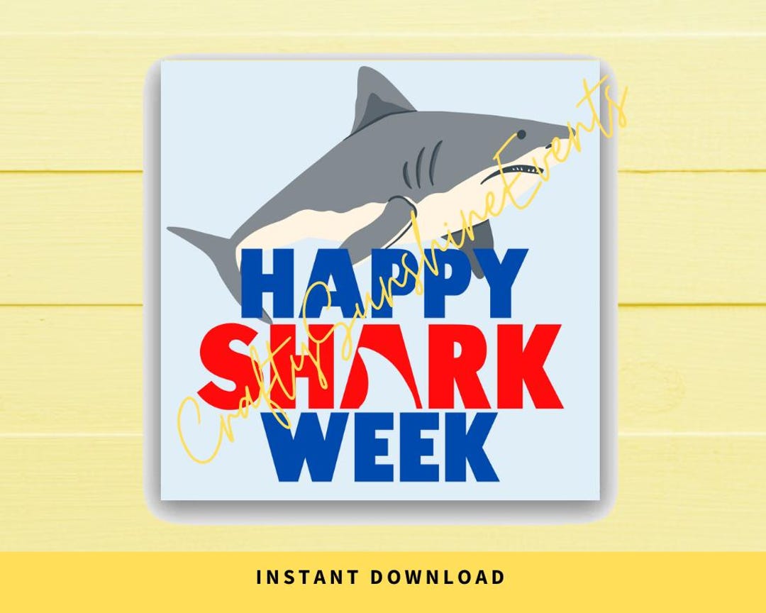 INSTANT DOWNLOAD Happy Shark Week Gift Tags 2.5x2.5 - Etsy