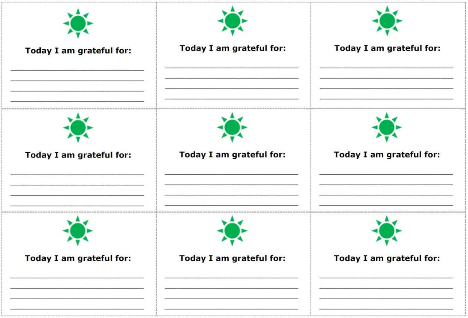 Gratitude Cards in PDF for Gratitude Jar Manages Stress - Etsy España