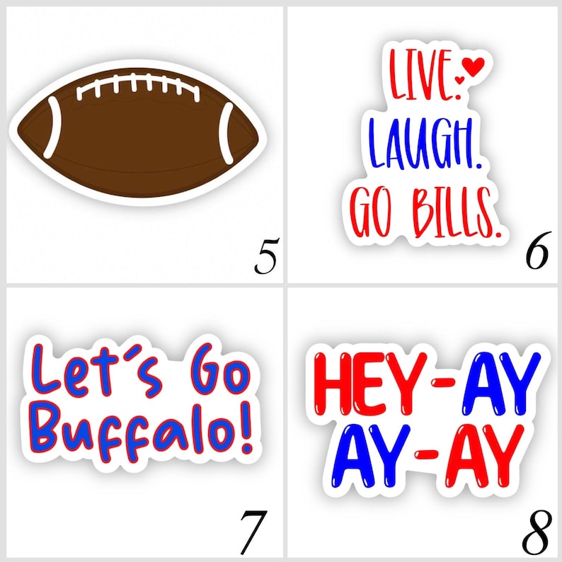Buffalo Bills Stickers - Etsy