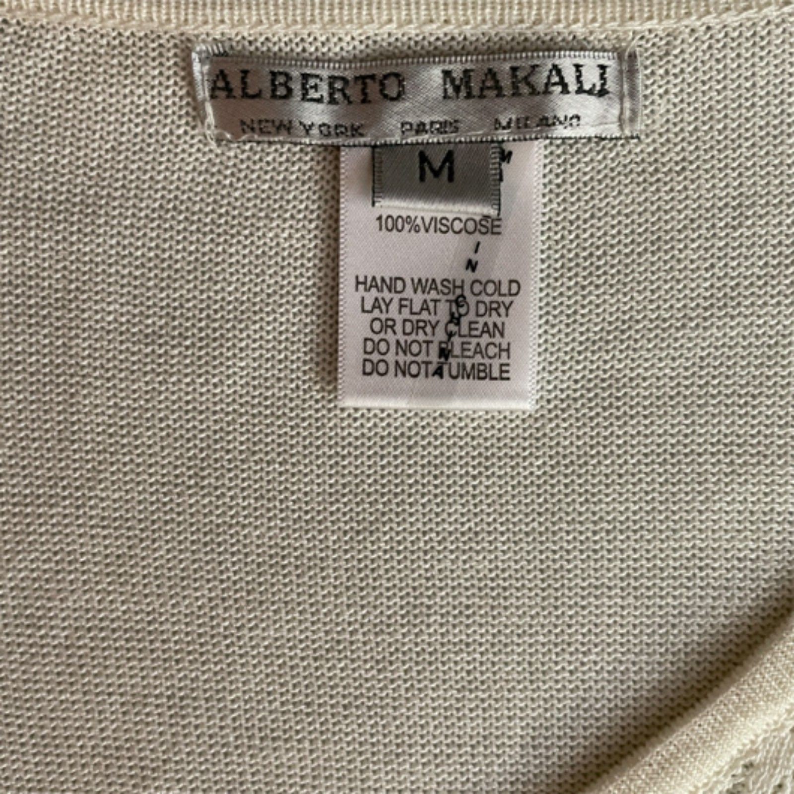 Alberto Makali Vintage Crochet Peplum Ivory Sweater Size M - Etsy