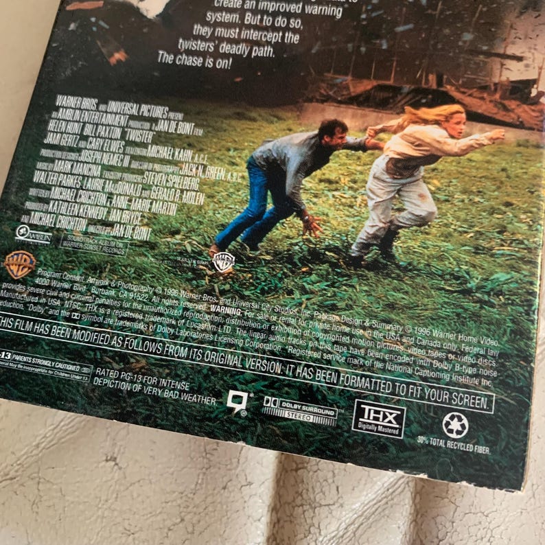 Vintage 1996 Twister VHS Movie. Good Condition. Warner Brothers and ...