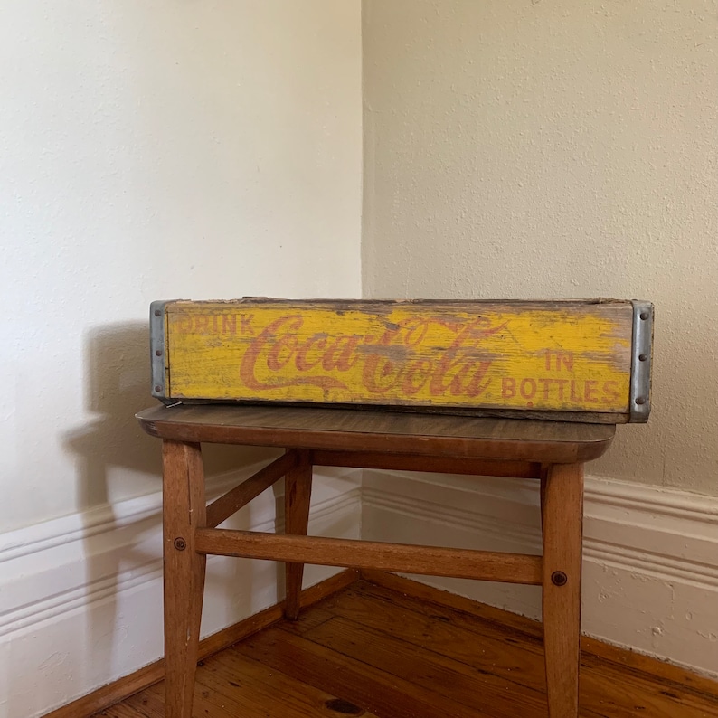 1950s 1960s Wooden Yellow Coca Cola Crate - Etsy