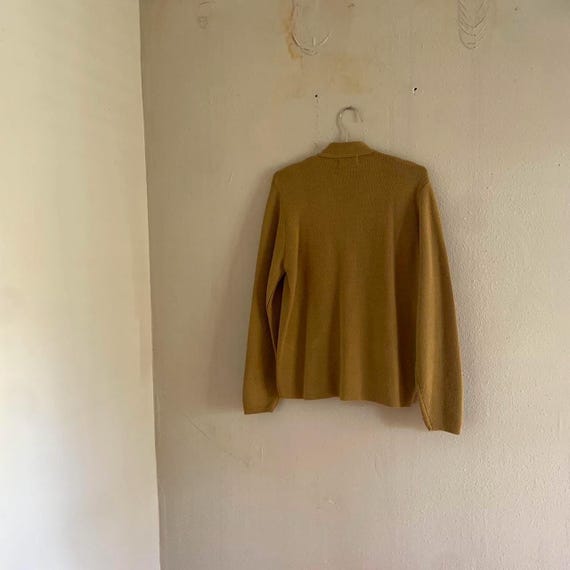 1960s 70s caramel colored suede cardigan - Gem