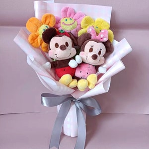 Minnie Mouse Mickey Mouse Design Teddy Flower Bouquet - Etsy