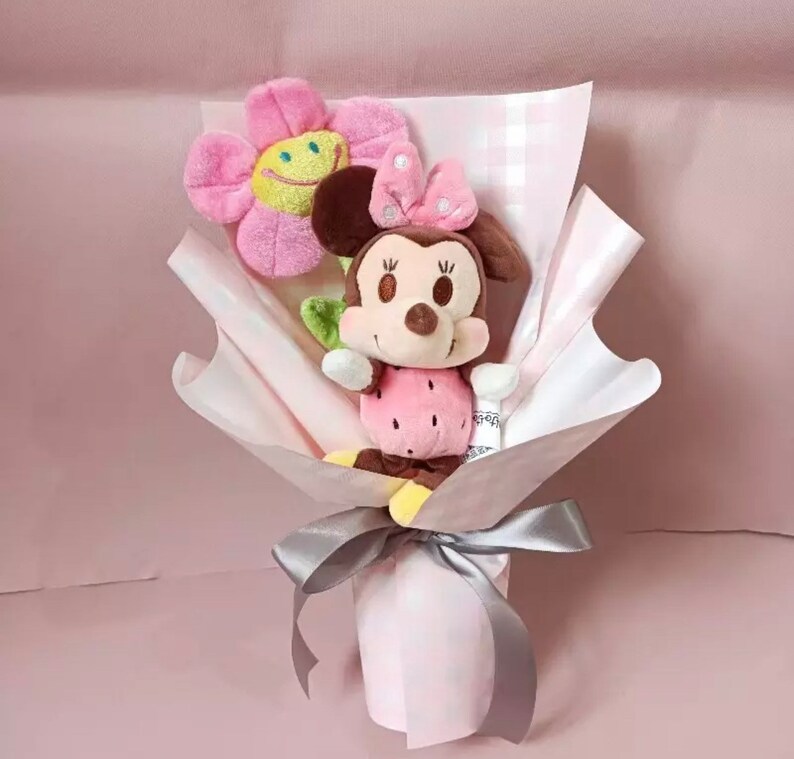 Minnie Mouse Mickey Mouse Design Teddy Flower Bouquet - Etsy
