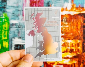 United Kingdom UK Map Vinyl Decal Sticker Wall Door Window Car Van Bike ...