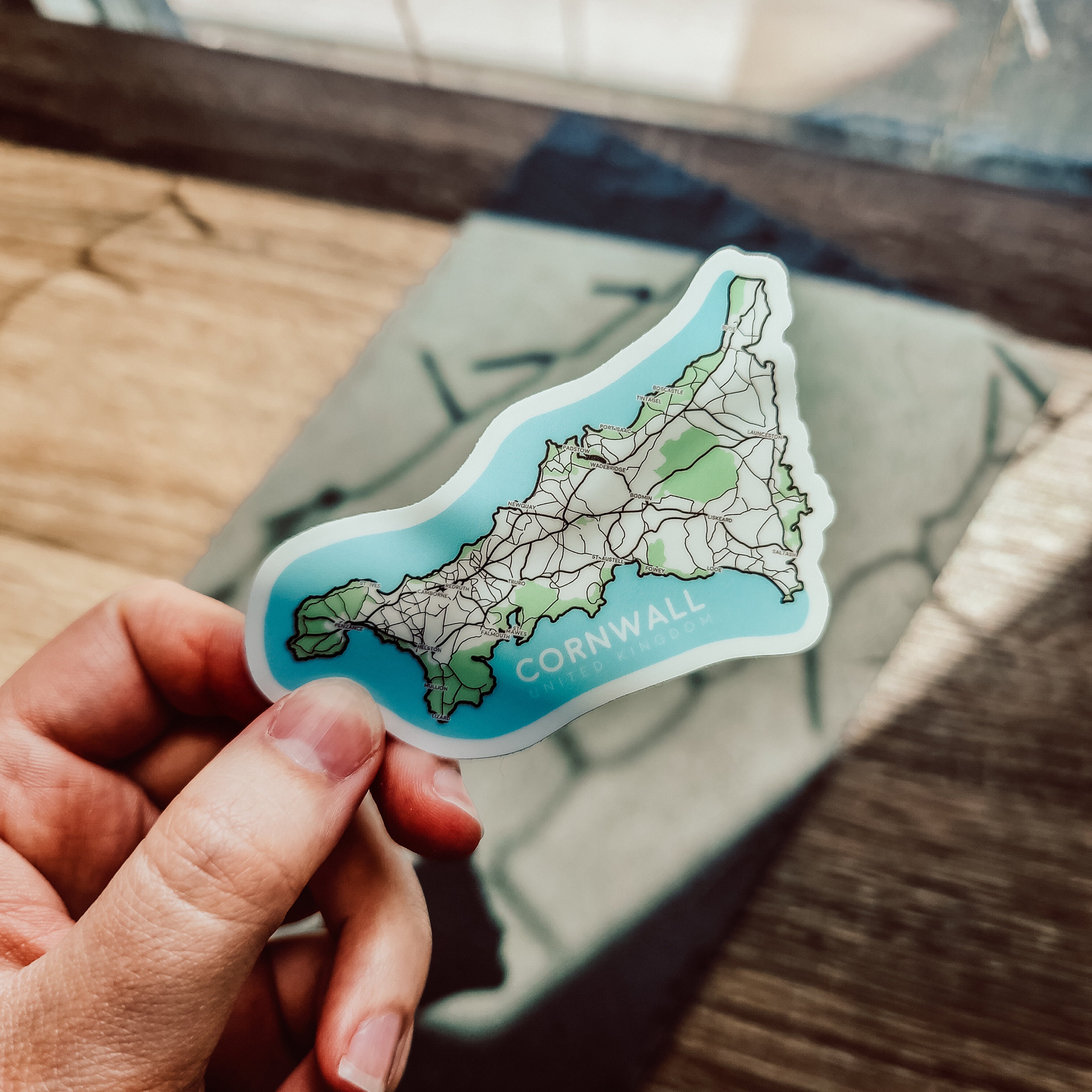Map Series: Cornwall, UK Vinyl Sticker - Etsy