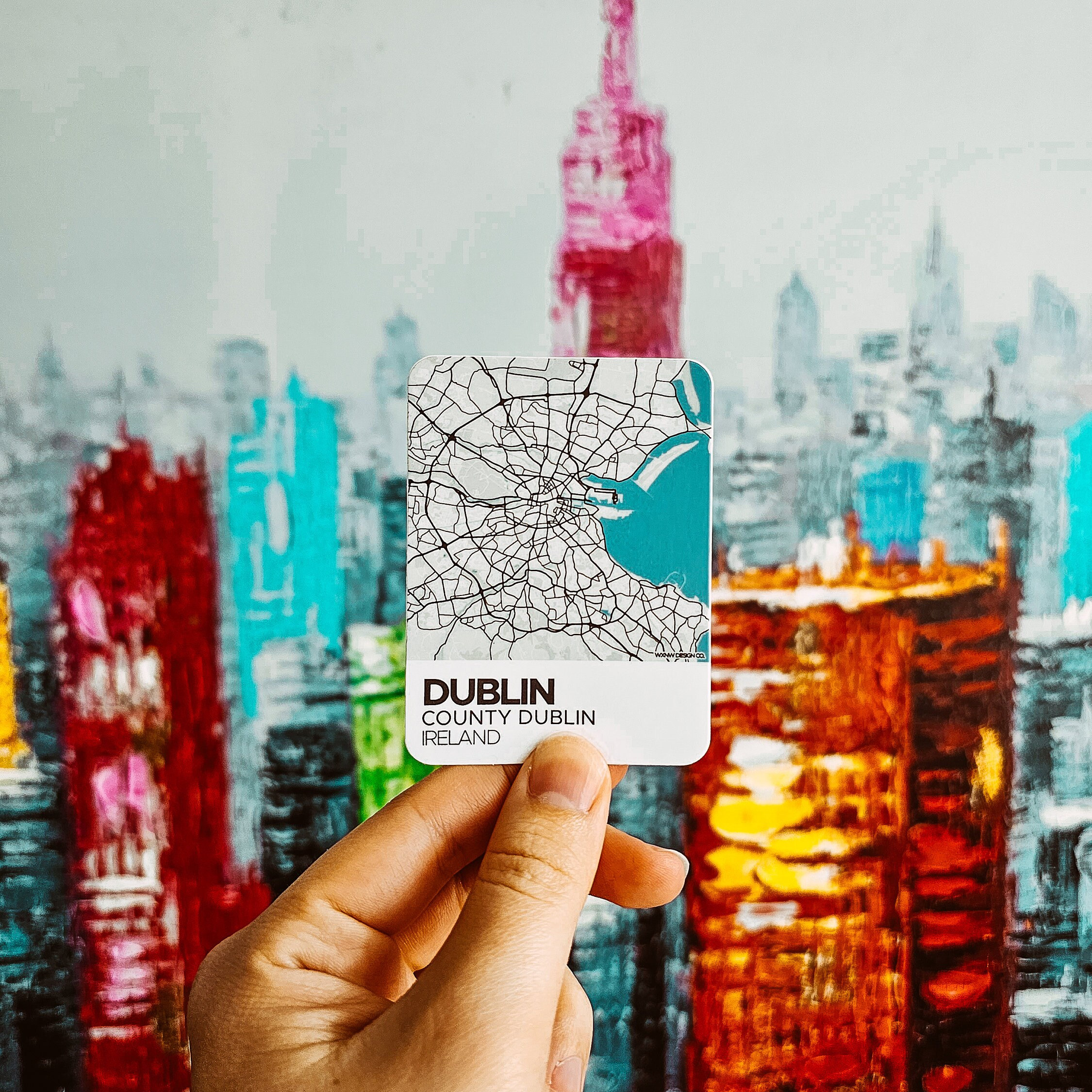 Map of Dublin Ireland Minimal Street Map Vinyl Sticker - Etsy
