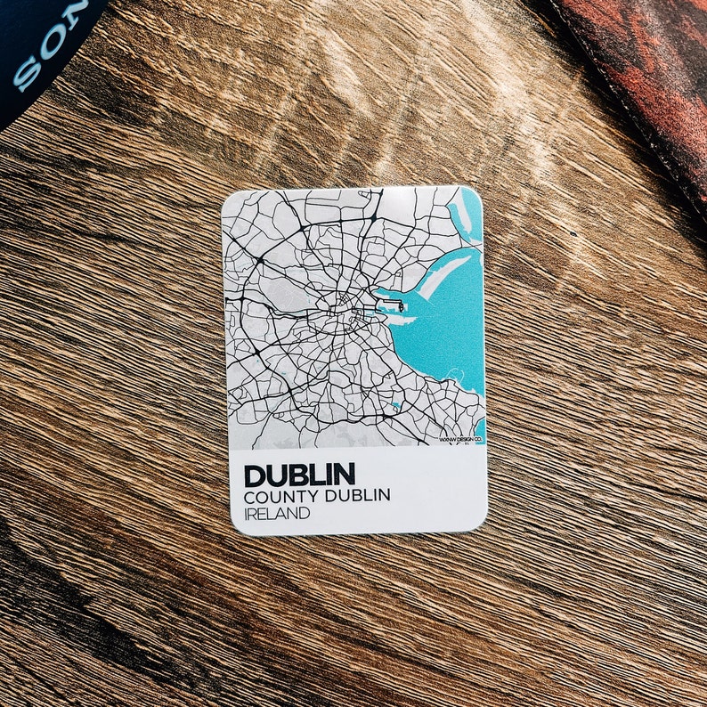 Map of Dublin Ireland Minimal Street Map Vinyl Sticker - Etsy