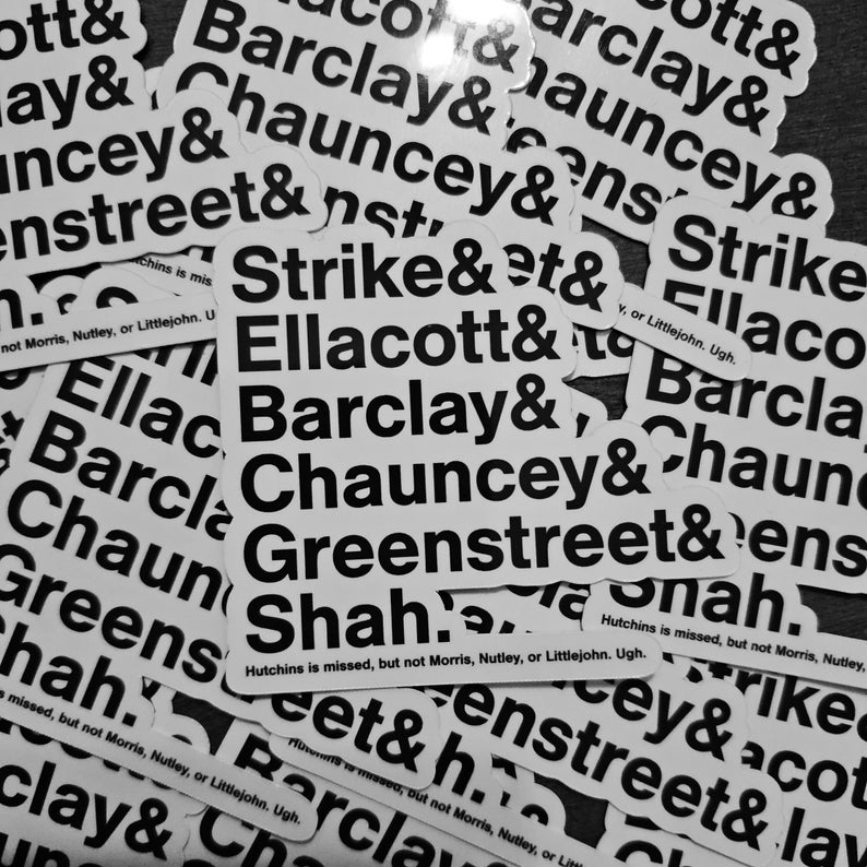 C. B. Strike Series Strike & Ellacott Detective Agency - Etsy UK