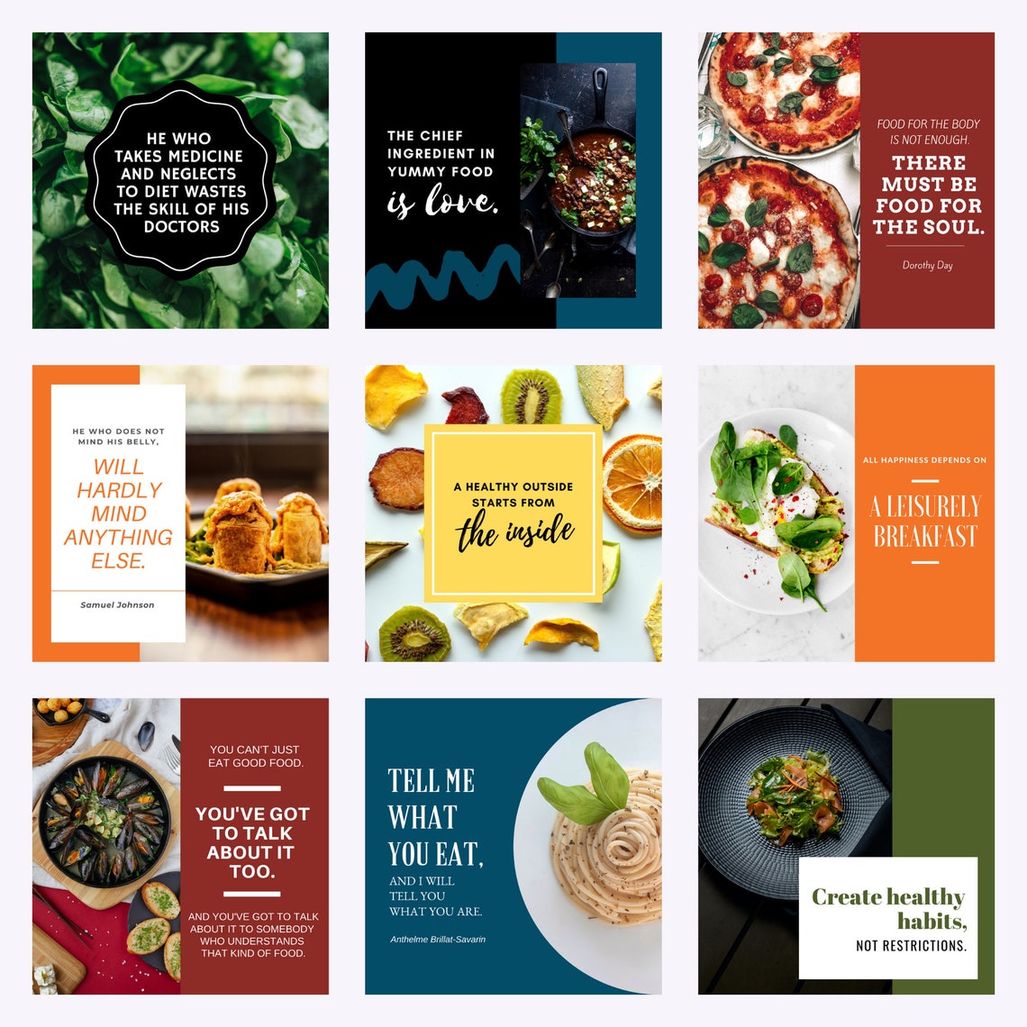 400 Nutrition Templates for Social Media - Etsy