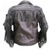Handmade Men Western Wear Cowboy Brando Style Black Leather Fringe ...
