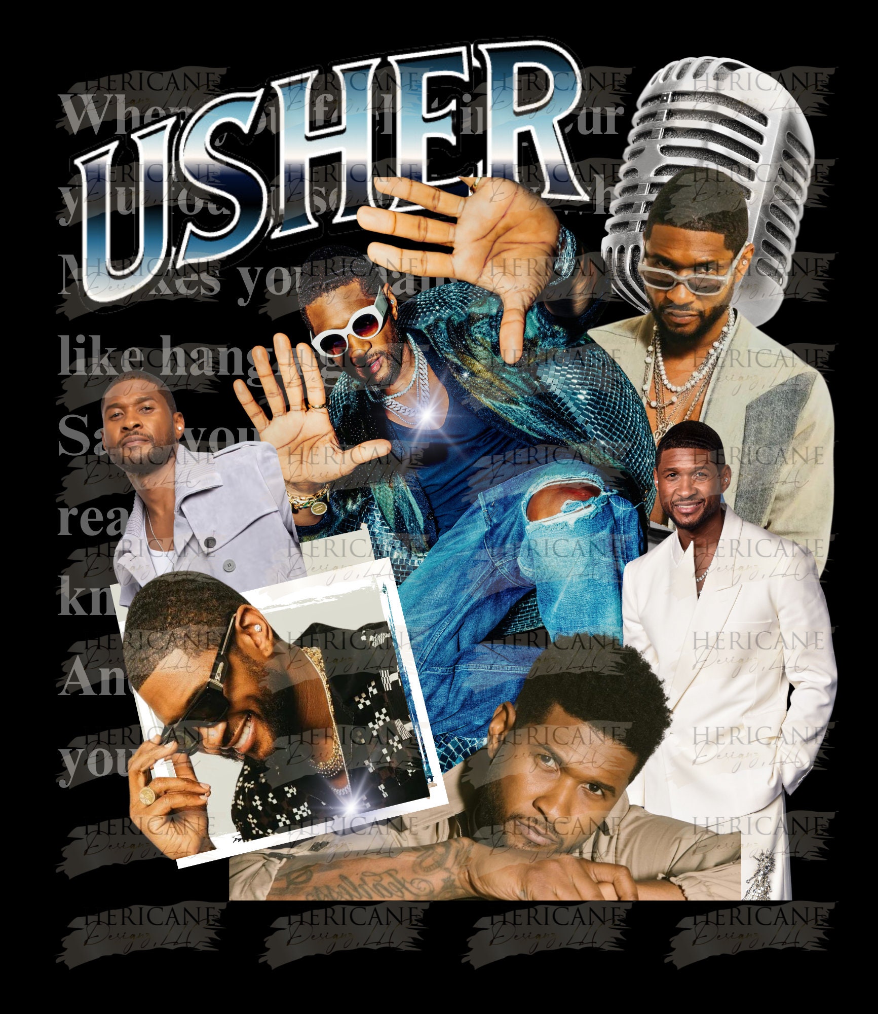 Usher Tee Png - Etsy
