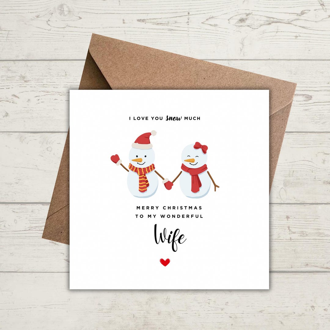 Wife Christmas Card, Christmas Card for Wife, Wifey Christmas Card ...