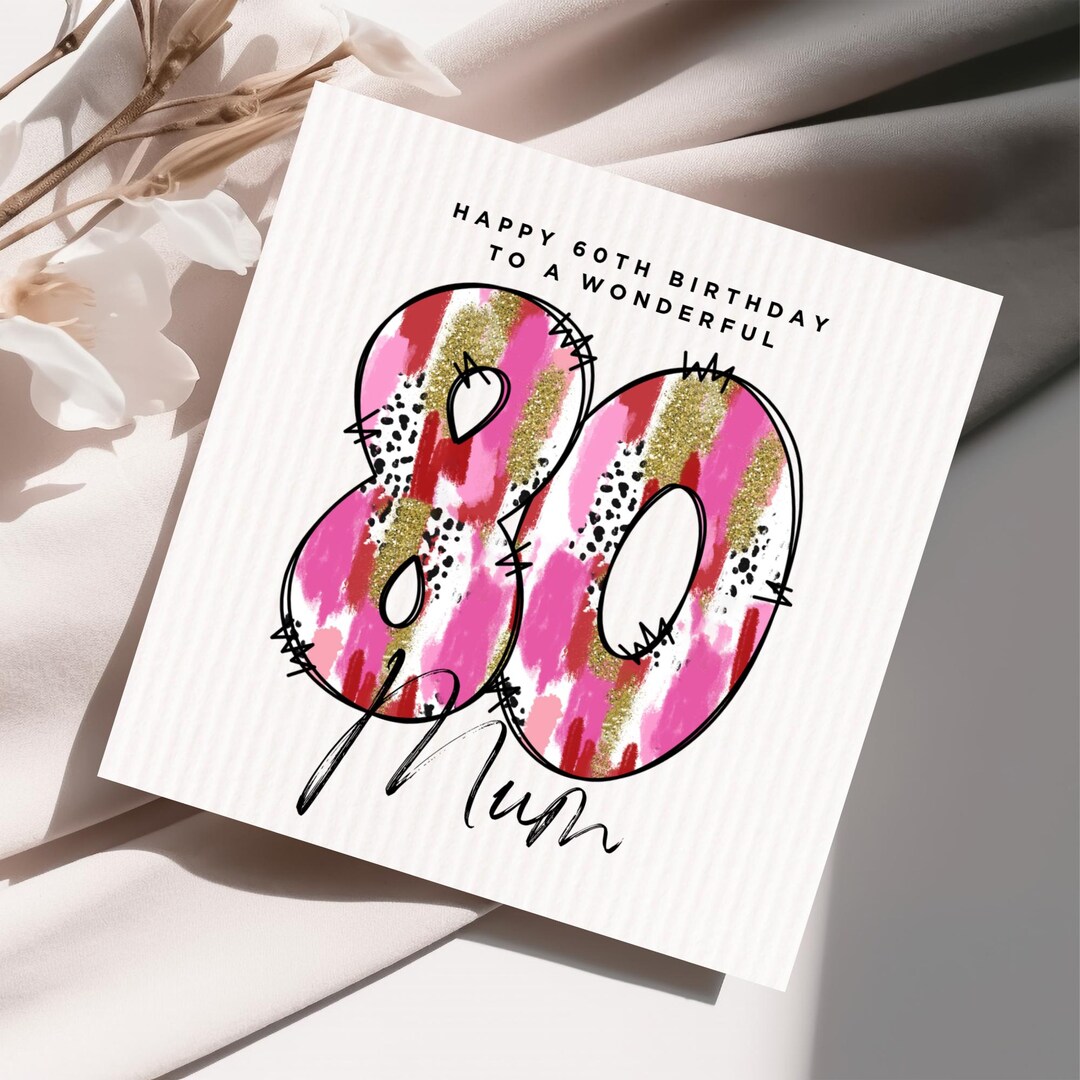 80th Birthday Card Mum 80th Birthday Mum 80th Birthday Mum Birthday ...