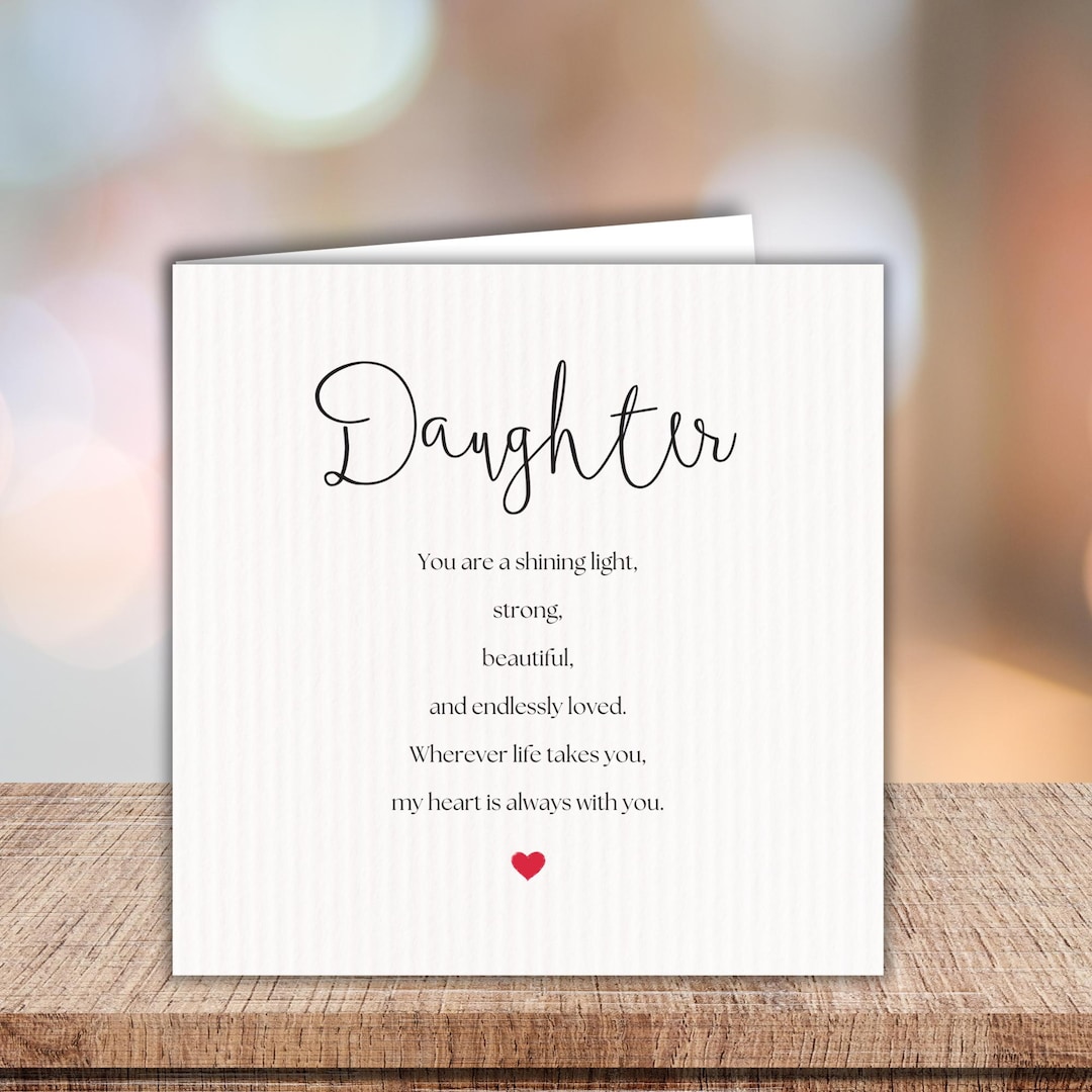 Daughter Birthday Card, Birthday Cards for Daughter, Personalised ...