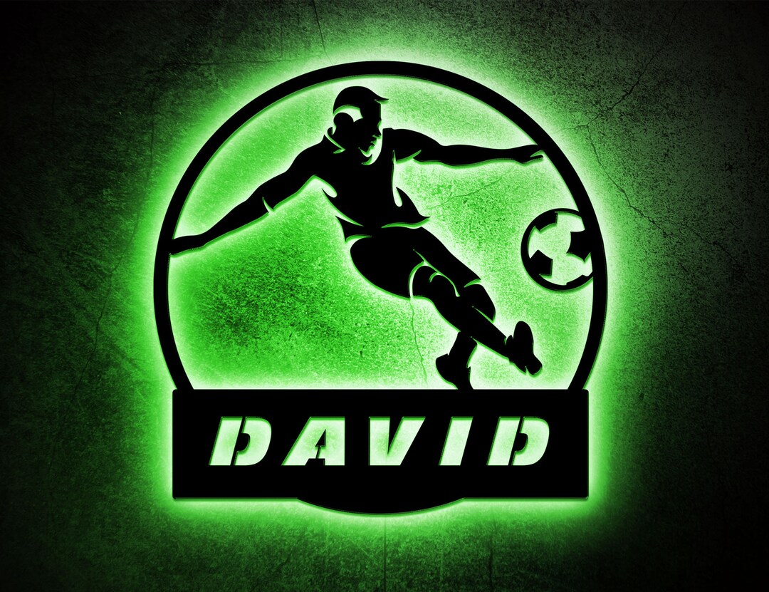 Soccer Custom Neon Sign Soccer Neon Sign Light Custom Name Sign for ...