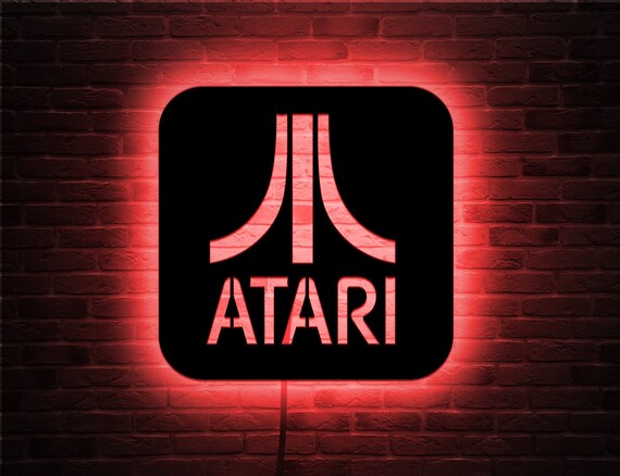 Atari Led Sign Wall Art Decor Glow in the Dark Wall Art - Etsy