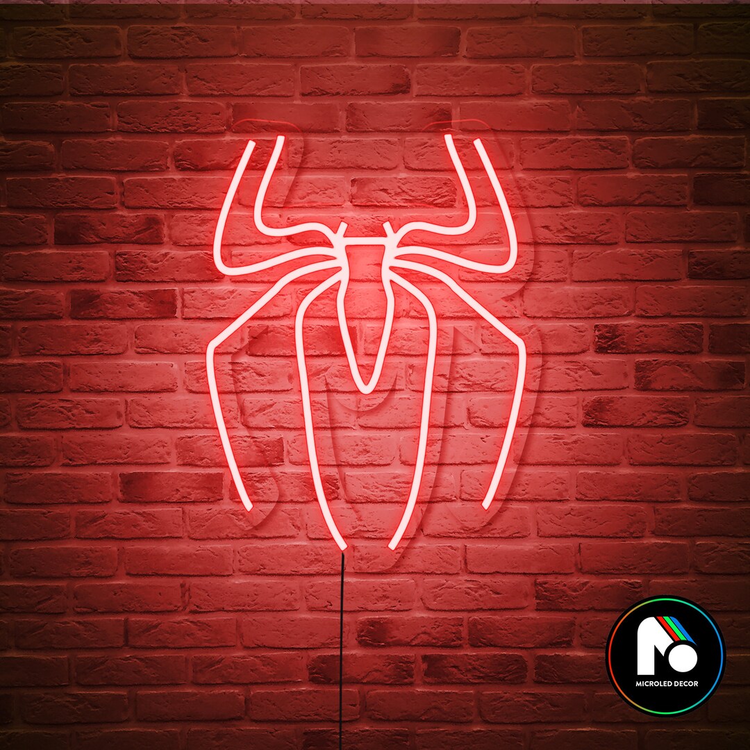 Spider Neon for Kids Bedrooms Spider Wall Decor for Boys Spider Lights ...