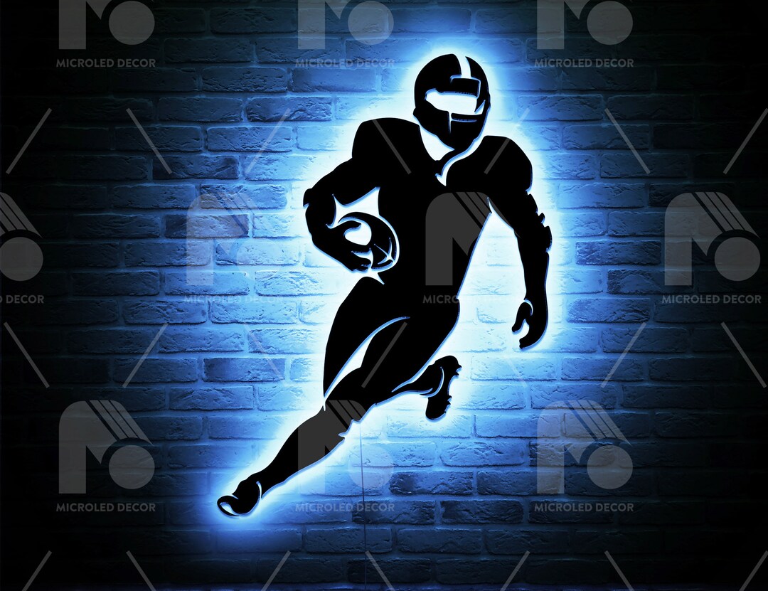 Custom American Football LED Wall Decor Custom Led Sign Led Light Room ...