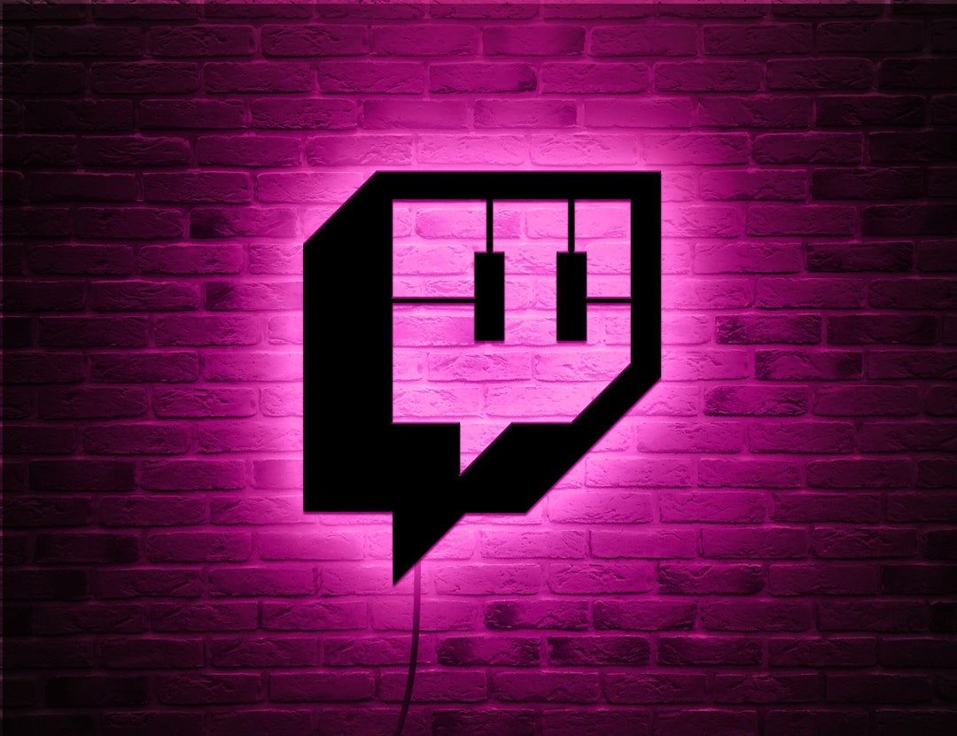 Twitch Led Sign Wall Decor Glow in the Dark Wall Art Live Stream Room ...