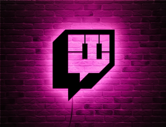Twitch Led Sign Wall Decor Glow in the Dark Wall Art Live - Etsy