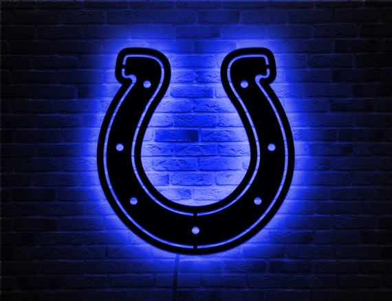Indianapolis Colts Led Sign Wall Art Decor Glow in the Dark - Etsy