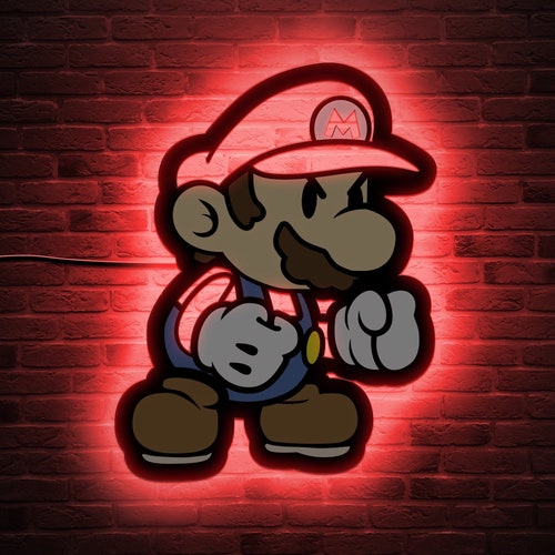 Luigi Led Sign Wall Art Decor Glow in the Dark Wall Art - Etsy