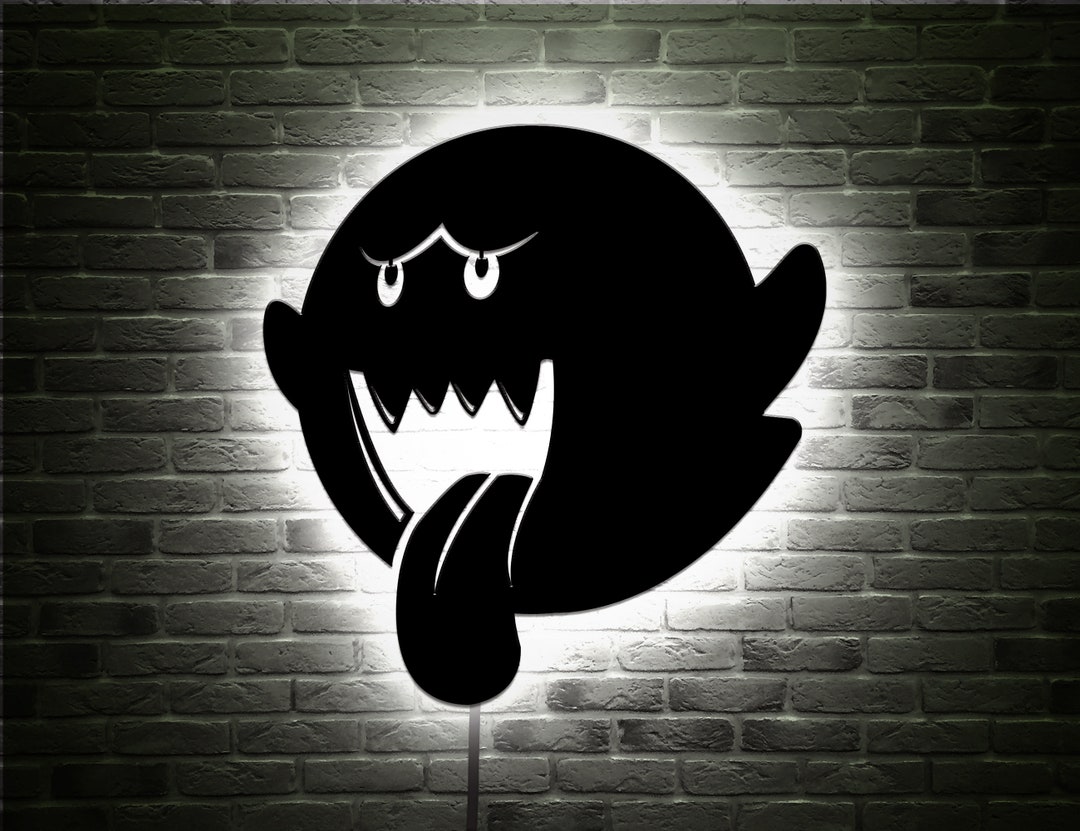 Boo Led Sign Wall Art Decor Glow in the Dark Wall Art Super Mario Light ...