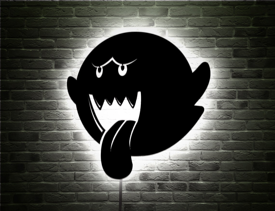 Boo Led Sign Wall Art Decor Glow in the Dark Wall Art | Etsy