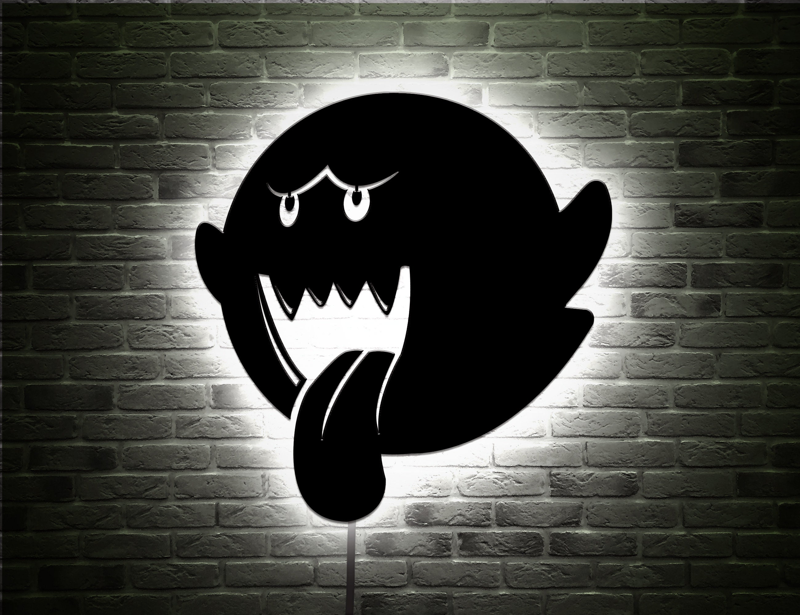 Boo Led Sign Wall Art Decor Glow in the Dark Wall Art | Etsy