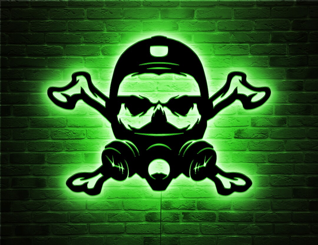 Skull Led Eyes Led Skull Mask Gas Mask Art Scary Mask Light up Mask ...