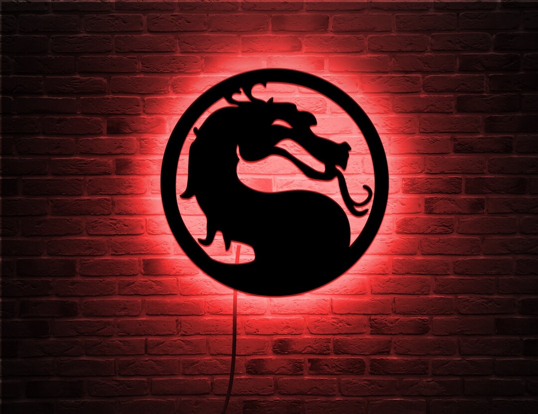 Dragon Wall Decor Sign Led Glow in the Dark Wall Art - Etsy