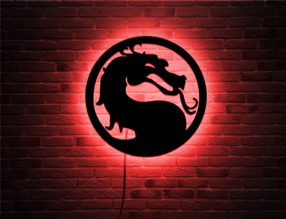 Dragon Wall Decor Sign Led Glow in the Dark Wall Art - Etsy