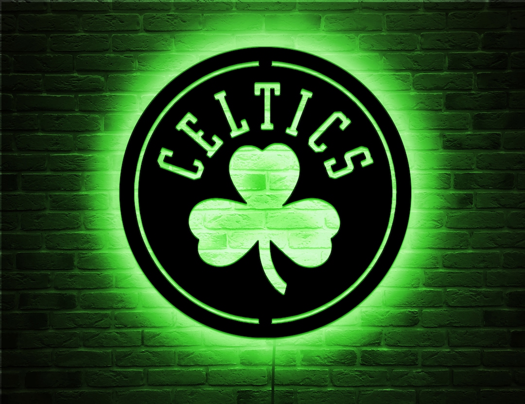 Boston Celtics Wall Decor Sign Led Glow in the Dark Wall Art NBA Home ...